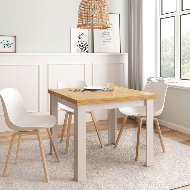 Mesa comedor cuadrada extensible DANIELA | Habitare Home