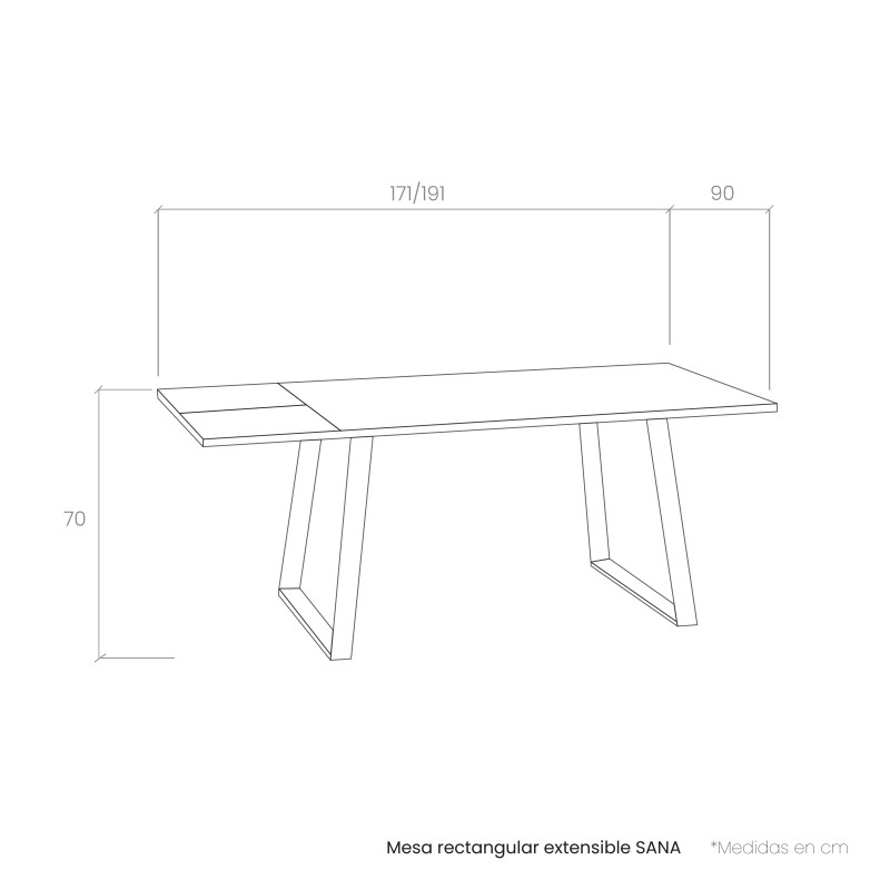 Mesa rectangular extensible SANA | Habitare Home